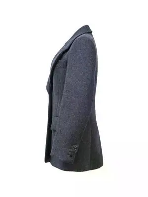 Prada Herringbone Wool Single-breasted Blazer