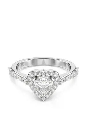 SWAROVSKI Una Angelic Heart-cut Crystal-embellished Ring - Silver