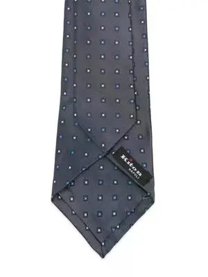 Kiton Geometric-pattern Tie - Grey