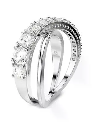 SWAROVSKI Hyperbola Crystal-embellished Crossover Ring - Silver