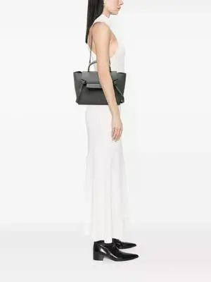 Celine Leather Belt Bag Satchel - Grey