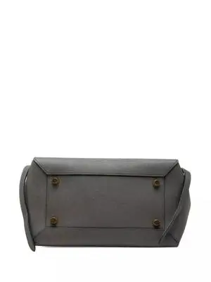 Celine Leather Belt Bag Satchel - Grey