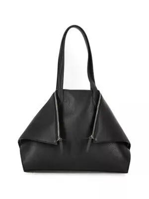AESTHER EKME Fold Grain-leather Shoulder Bag - Black