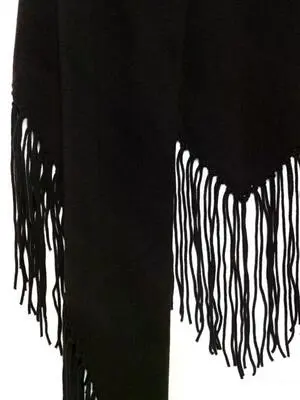 VANISE Fringe-trim Cashmere Cape - Brown