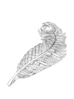 SWAROVSKI Vienna Crystal-embellished Feather Brooch