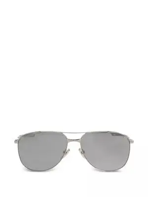 Balenciaga Monday Pilot Sunglasses In Light Ruthenium