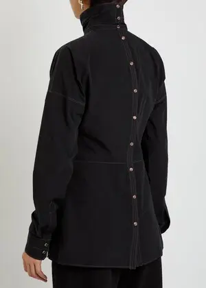 LEMAIRE Cotton-crepe Press-stud Top - Black