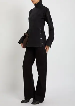 LEMAIRE Cotton-crepe Press-stud Top - Black