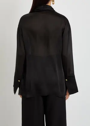 Balmain Scarf-effect Silk Blouse