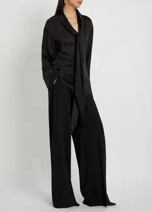 Balmain Scarf-effect Silk Blouse