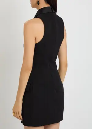 Balmain Tailored Buckle Wool Mini Dress