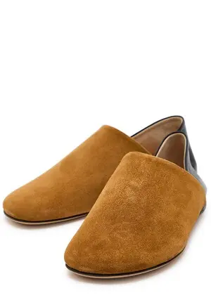 JW Anderson Suede And Leather Babouche Flats