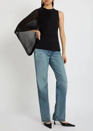 Balmain Layered Textured Close-knit Top