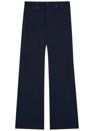 High Wide-leg Stretch-jersey Trousers