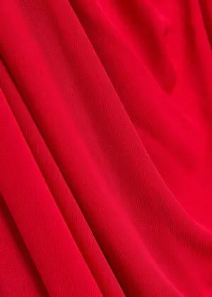 Balmain Cross-neck Draped Chiffon Maxi Dress