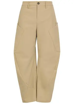 High Greece Barrel-leg Jersey Trousers