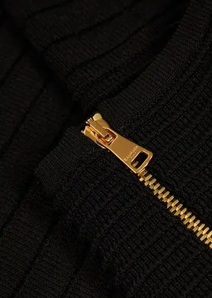 Balmain Ribbed Knit Midi Dress