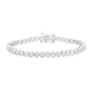 SHYMI Classic Bezel Set Tennis Bracelet - Silver