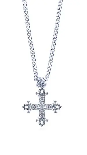 BAYEMEYC Resh Charm Necklace - Silver