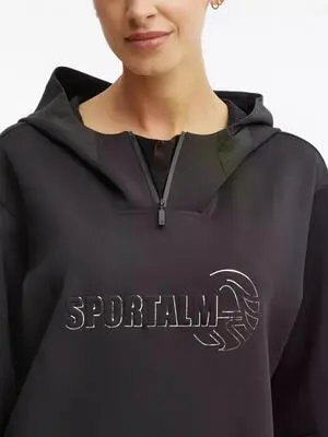 SPORTALM Logo-print Zip-neck Hoodie