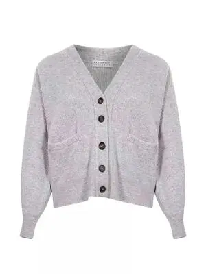 Brunello Cucinelli Ribbed-knit V-neck Cardigan