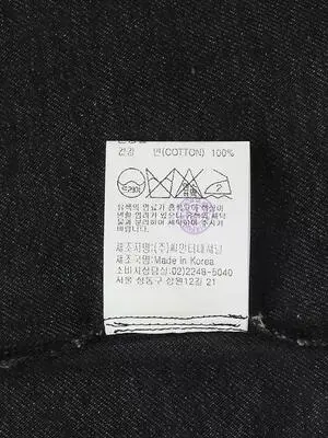 ORDINARY COUTURE CODE Graphic-print Frayed Denim Jacket