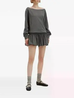 Izzue Off-shoulder Bubble-hem Mini Dress