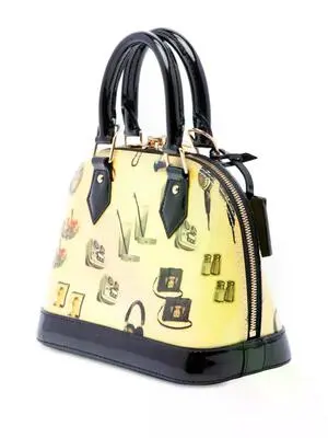 LOUIS VUITTON 2015 Monogram Vernis Stickers Alma Bb Satchel