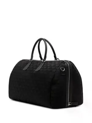 Prada 2013-2026 Saffiano Trimmed Embroidered Fabric Travel Bag