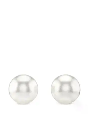 SWAROVSKI Matrix Crystal-pearl Stud Earrings - Silver
