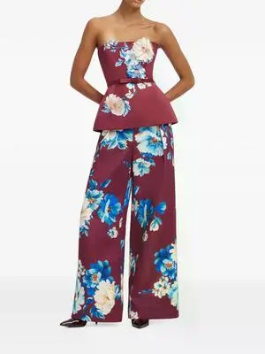 LEO LIN Nadia Floral-appliqué Bustier Top