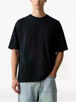 Scotch & Soda Embroidered Crew-neck T-shirt - Blue