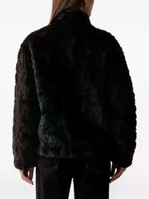 SILVIAN HEACH Embellished-button Faux-fur Jacket