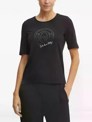 SPORTALM Graphic Print T-shirt - Black
