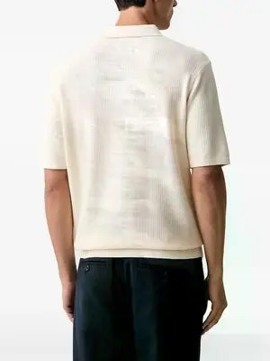 Scotch & Soda Waffle-knit Short-sleeve Polo Shirt