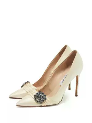 Manolo Blahnik Crystal-embellished Pointed-toe Pumps