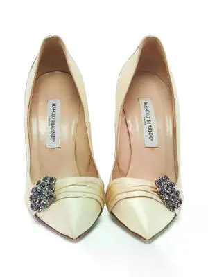 Manolo Blahnik Crystal-embellished Pointed-toe Pumps