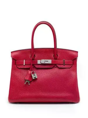 Hermès Clemence Birkin Retourne Handbag - Red