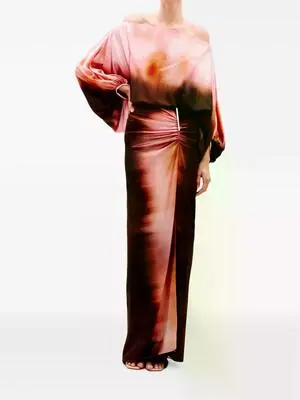 Silvia Tcherassi Keiry Gathered Maxi Skirt