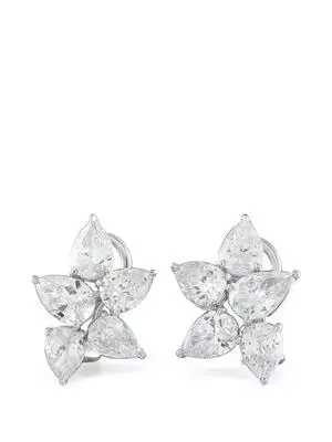 LB EXCLUSIVE Diamond Cluster Earrings - Silver