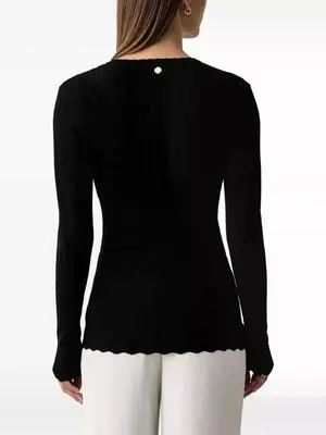 SILVIAN HEACH Ribbed V-neck Blouse