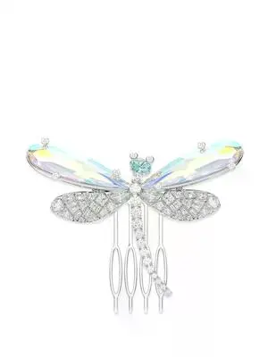 SWAROVSKI X Ariana Grande Dragonfly Crystal-embellished Hair Comb - Silver