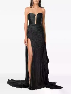 NORINA ST Ruched Strapless Gown