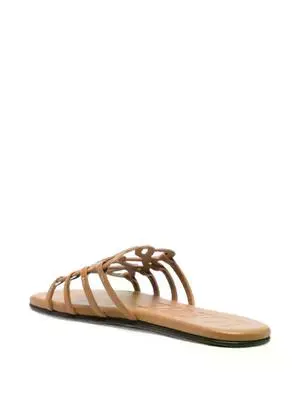 Loewe Petal Anagram Slide In Calfskin Sandals