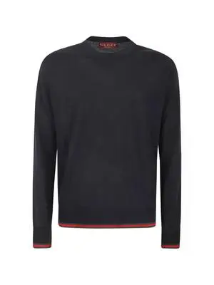 Gucci Wool Knit Sweater With Web Trim