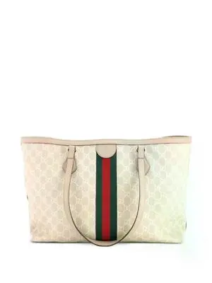 Gucci Ophidia Shopping Gg Coated Canvas Medium Tote Bag - Neutrals