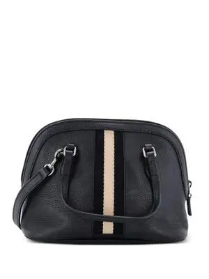 Gucci Web Convertible Dome Leather Mini Satchel - Black
