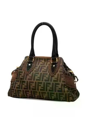 Fendi Zucca Canvas Grommet Etniko Du Jour Tote Bag