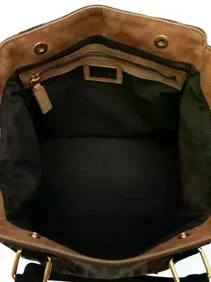 Fendi Zucca Canvas Grommet Etniko Du Jour Tote Bag