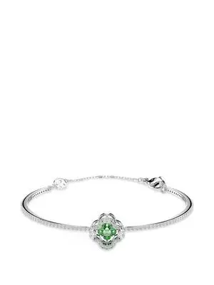 SWAROVSKI Una Angelica Crystal-embellished Floral-motif Bracelet - Silver